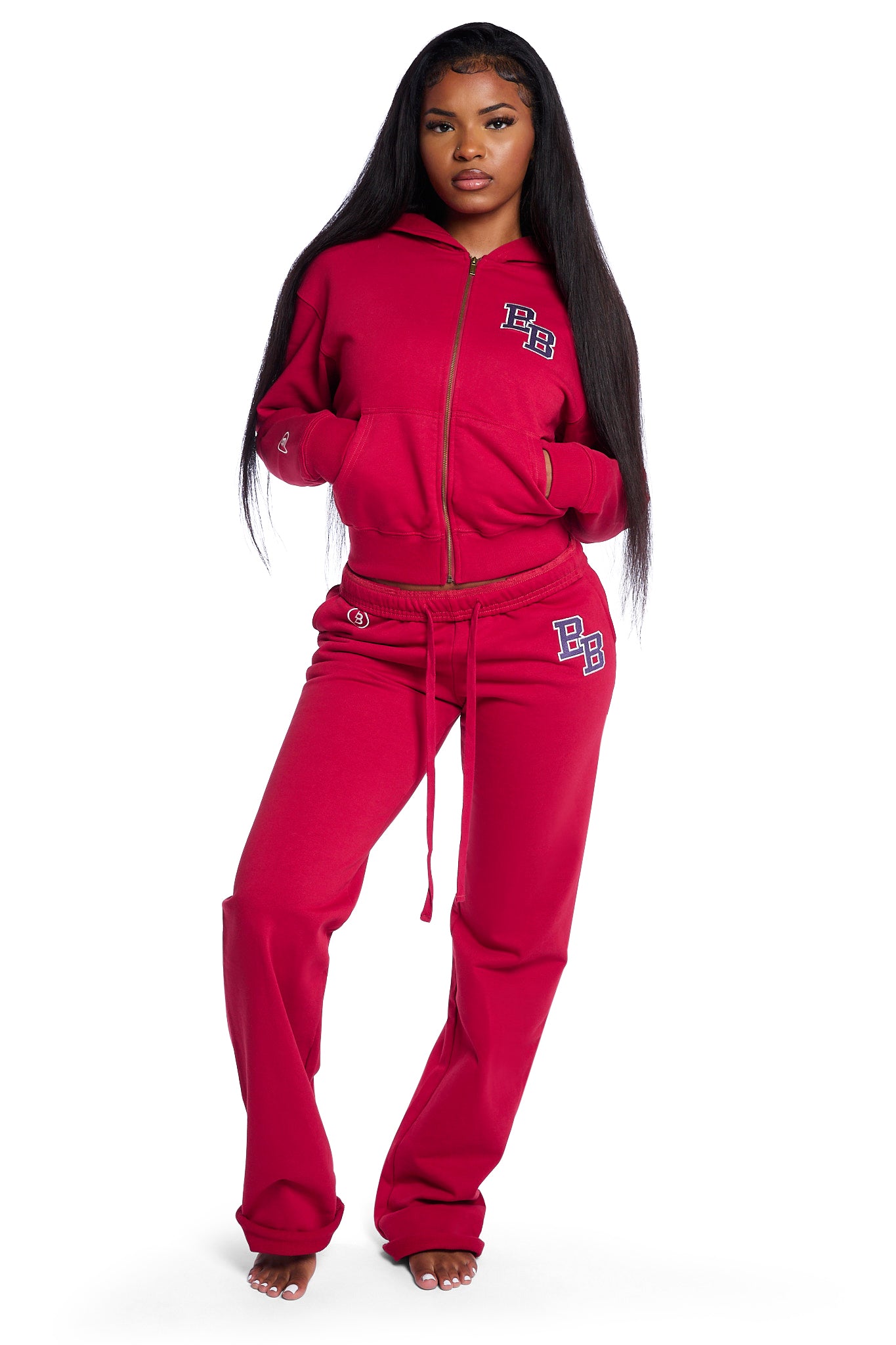 BODY UNIVERSITY HOODIE 2.0 (CHERRY RED/PURPLE) — Body by Raven Tracy
