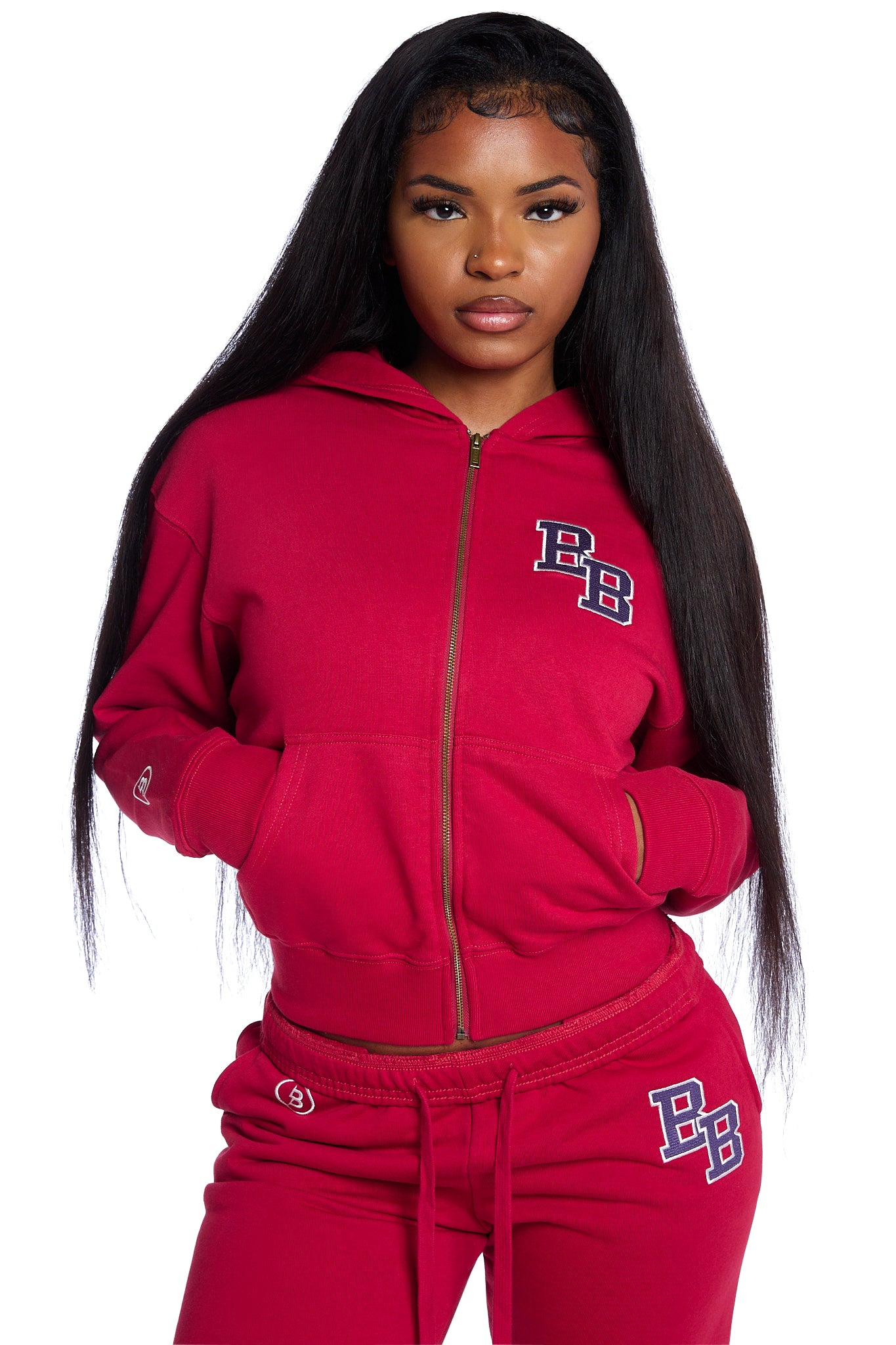 BODY UNIVERSITY HOODIE 2.0 (CHERRY RED/PURPLE) — Body by Raven Tracy