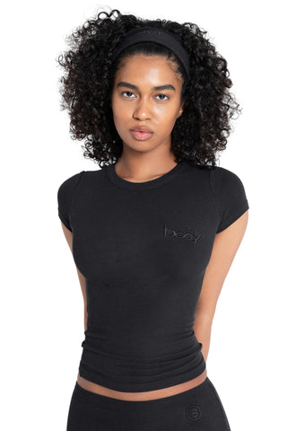 RIBBED SHIRT ESSENTIAL (BLACK)